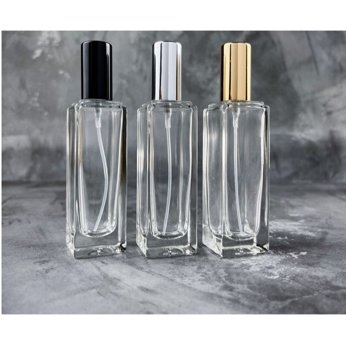 Jual Botol Spray 30ml Kaca TEBAL Model KOTAK Tutup Metal Aluminium 15ml 10ml 5ml Travel Size ...