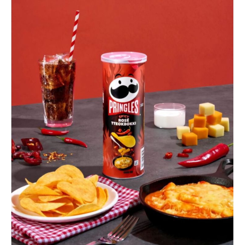 Jual Pringles Spicy Rose Tteokbokki Potato Chips Korea USA | Shopee ...