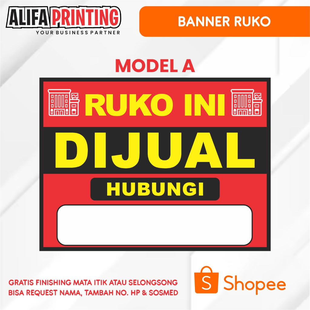 Jual Banner Ruko Dijual Murah Ukuran 200x150cm | Shopee Indonesia