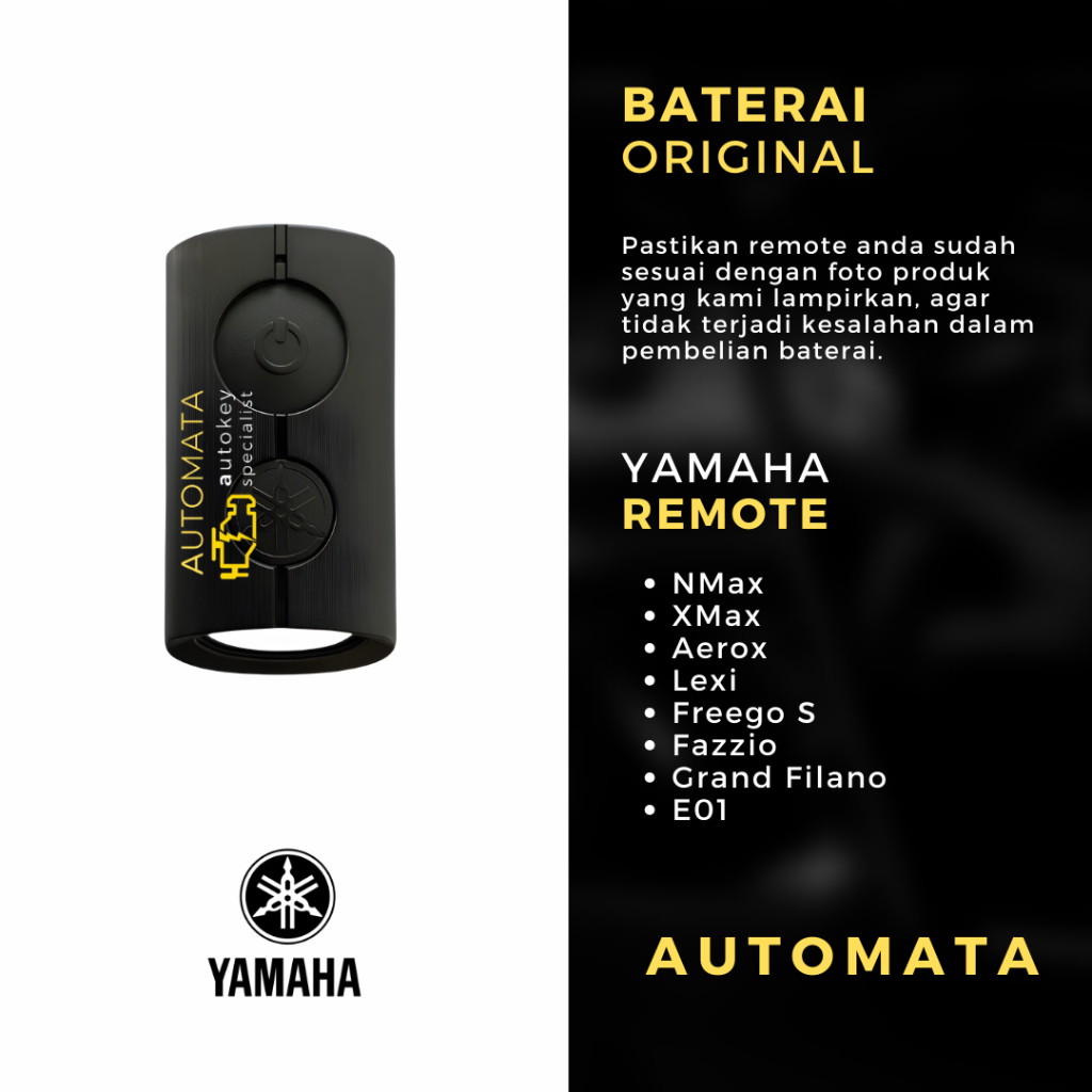 Jual Baterai Remote Motor Yamaha NMAX New Original Panasonic | Shopee ...