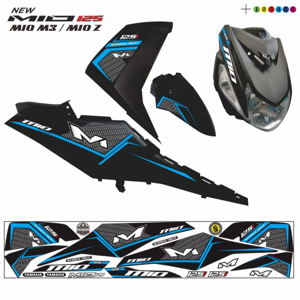 Jual STRIPING VARIASI STIKER MOTOR MIO M3 MIO Z 125i VARIASI STICKER ...