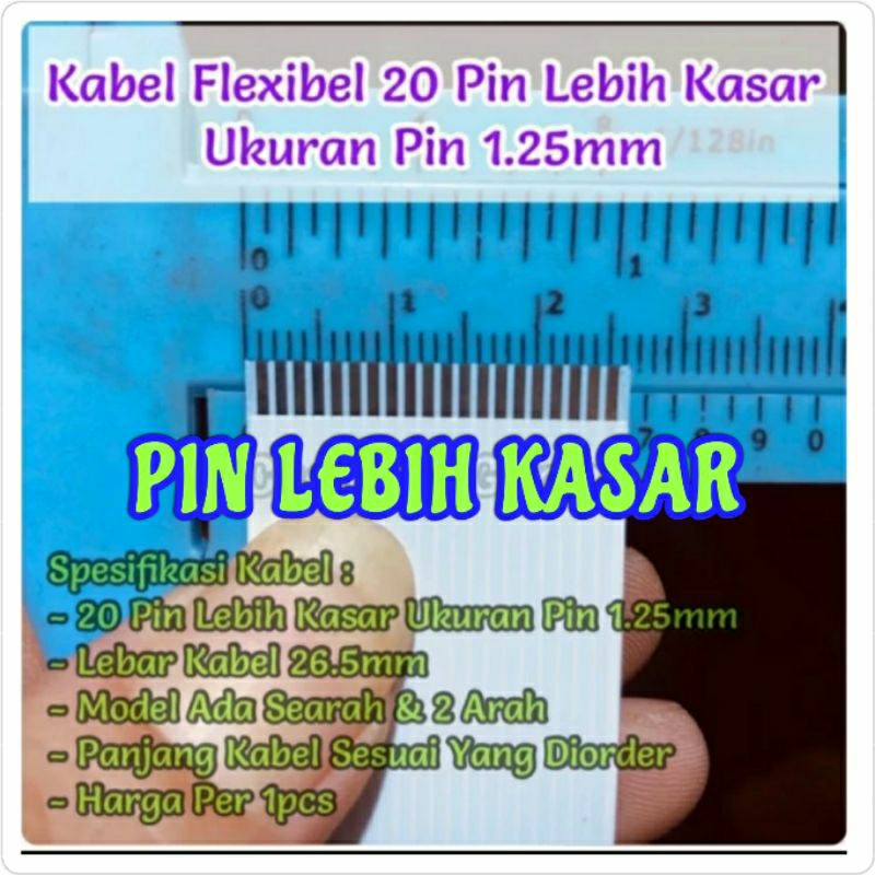 Jual KABEL FLEXIBEL 20 PIN LEBIH KASAR PANJANG DAN MODEL SESUAI PILIHAN ...