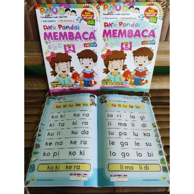 Jual Buku TK PAUD Pandai Membaca Buku 1 dan 2 Full Color Best Seller ...