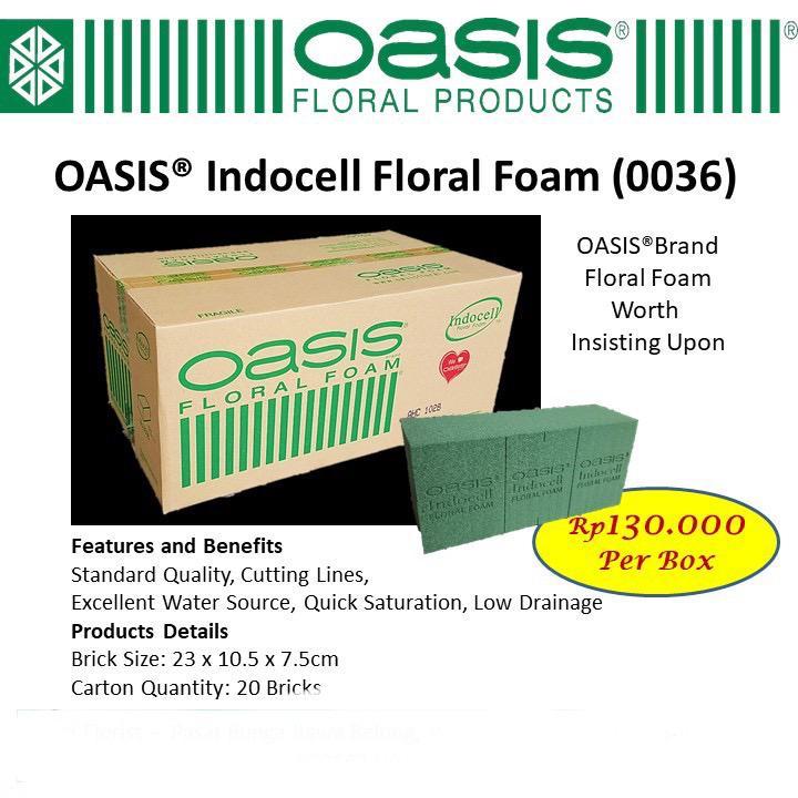 Jual OASIS Indocell Floral Foam Basah Satuan Bunga Segar Fresh Flower ...