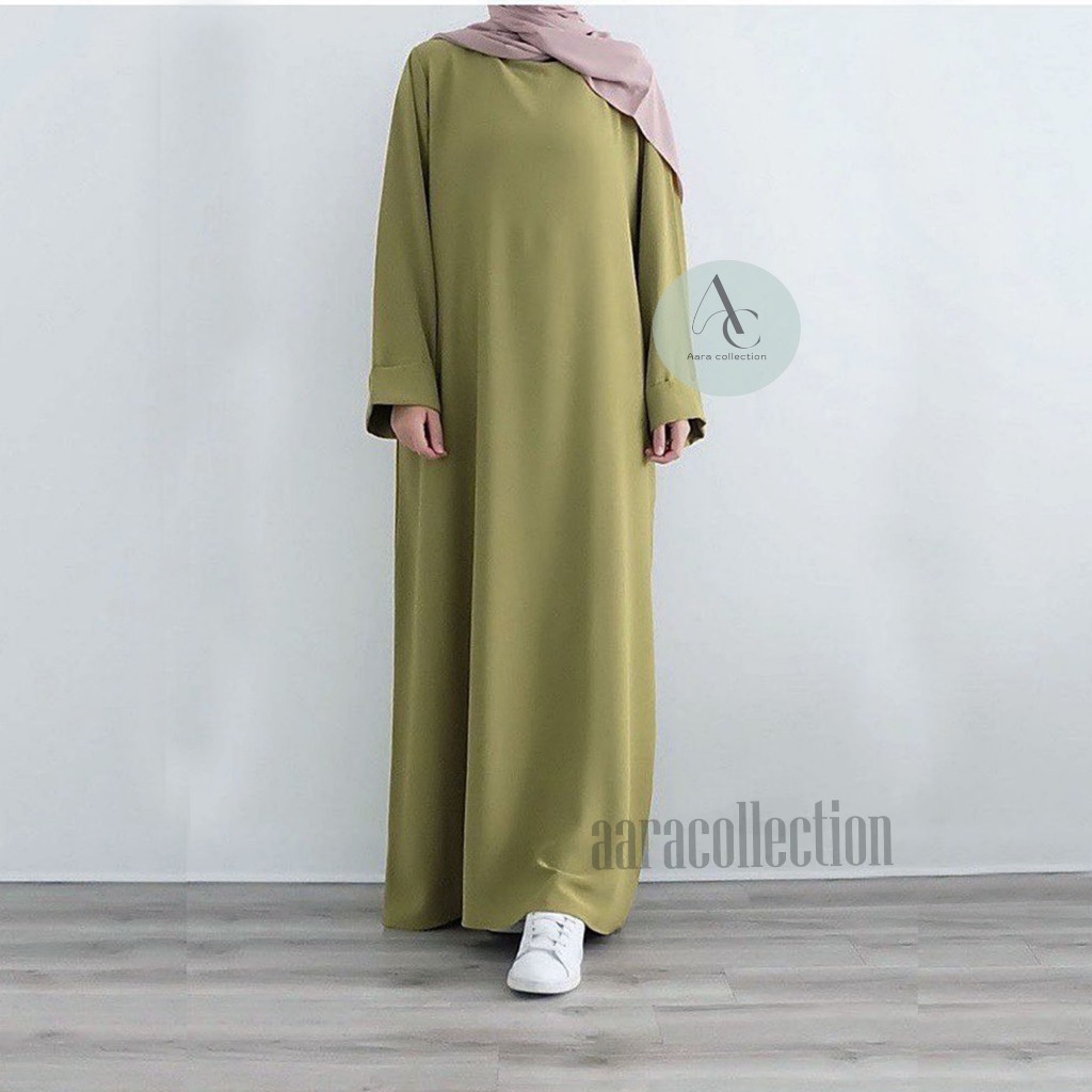 Jual (Bisa COD) Aara Collection Abaya Hitam Polos wanita muslim ...