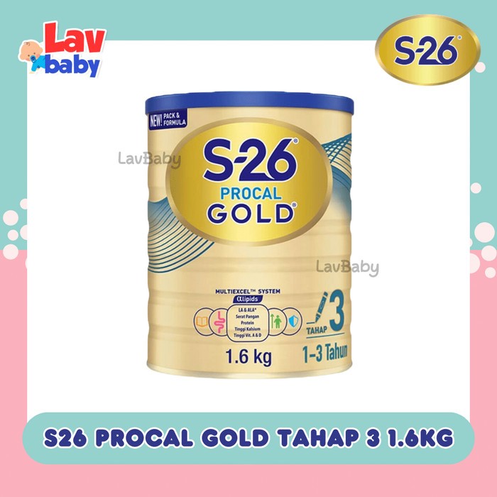 Jual S26 Procal Gold Tahap 3 Susu Formula Kaleng Anak 1600 g 1.6kg | Shopee Indonesia