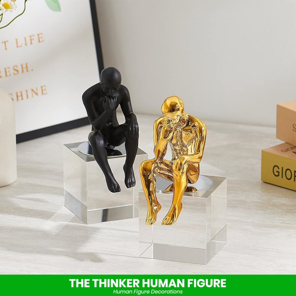 Jual Patung Nordic Style Man Sitting / The Thinker Human Figure 3502 ...