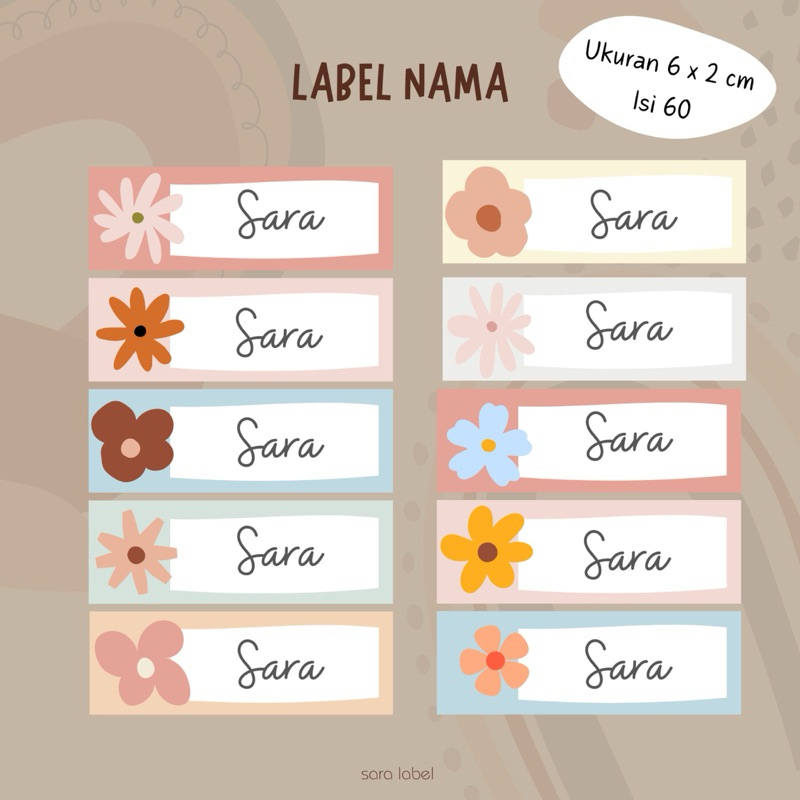 Jual STIKER LABEL NAMA CUSTOM | Shopee Indonesia