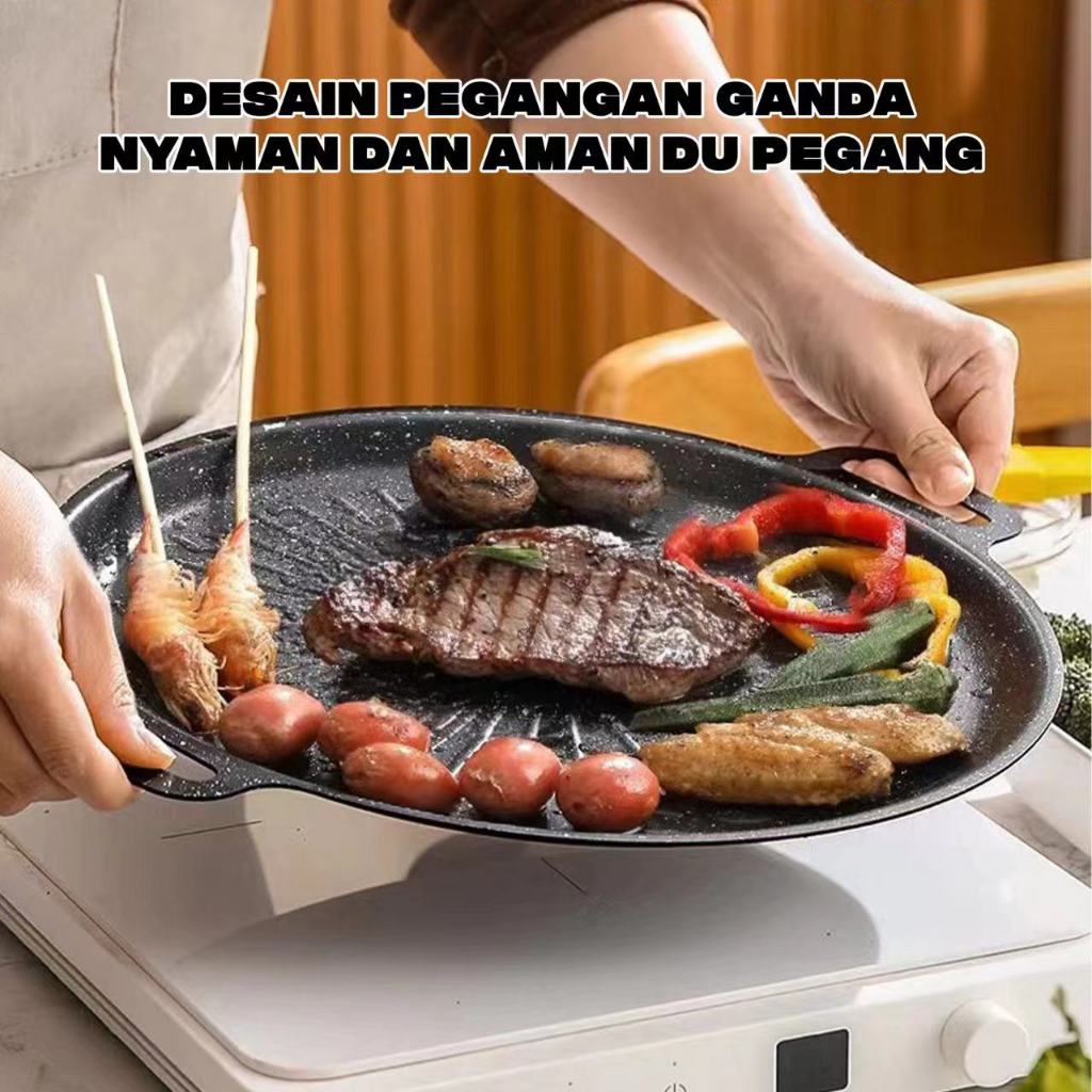Jual Pan Grill Anti Lengket --Food Grade/Alat Panggang Ala Korea Style ...