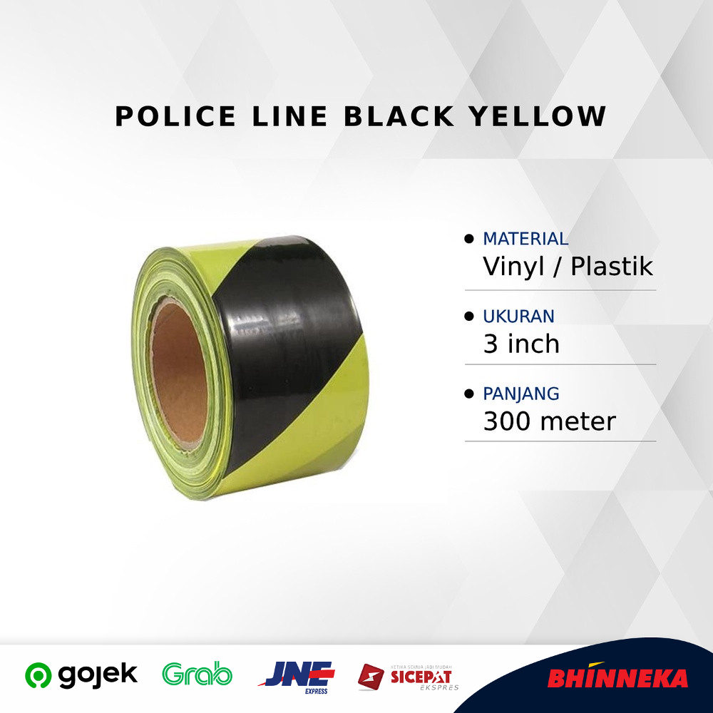 Jual B-SAVE Police Line Black Yellow 3" x 300 meter | Shopee Indonesia