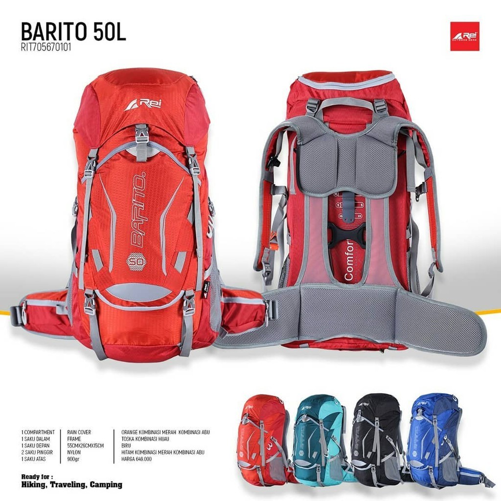 Jual tas gunung carrier original Arei barito 50L Brantas 55L dapat ...