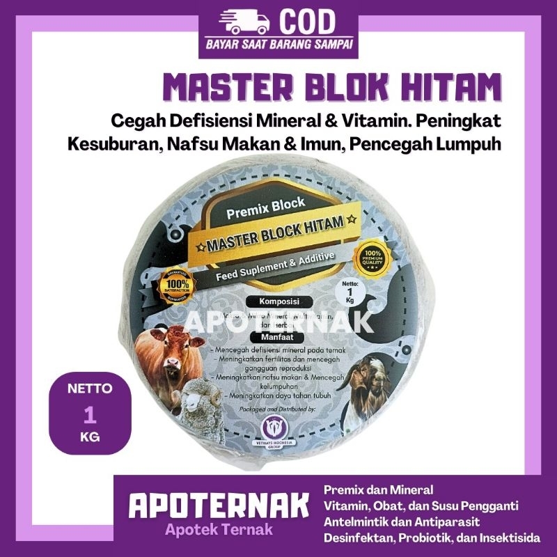 Jual MASTER BLOK HITAM 1 KG - Mineral Blok Kambing Domba Masternya ...