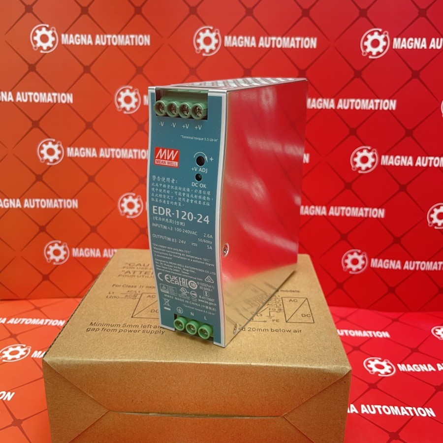 Jual MEAN WELL EDR-120-24 EDR-120-48 DIN RAIL POWER SUPPLY MEANWELL | Shopee Indonesia