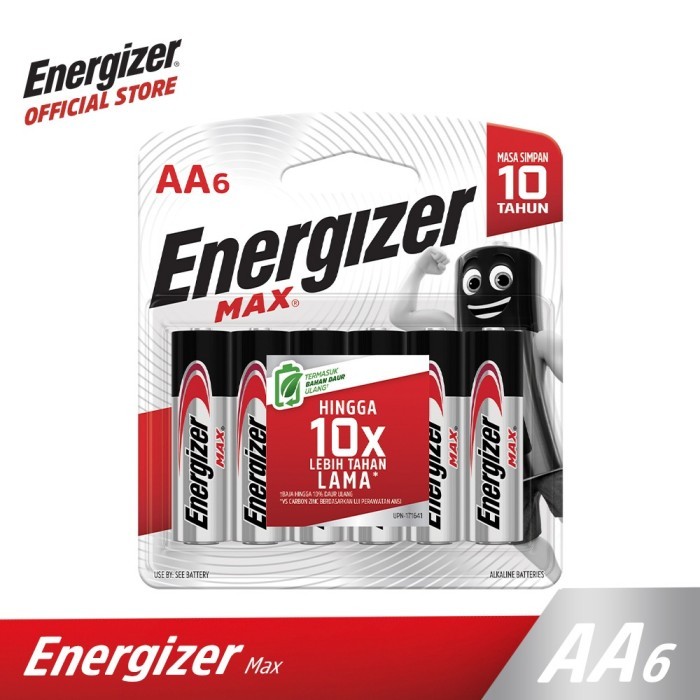 Jual Baterai Battery Batre Energizer Max AA A2 isi 6 pcs AA6 Lebih Tahan lama | Shopee Indonesia