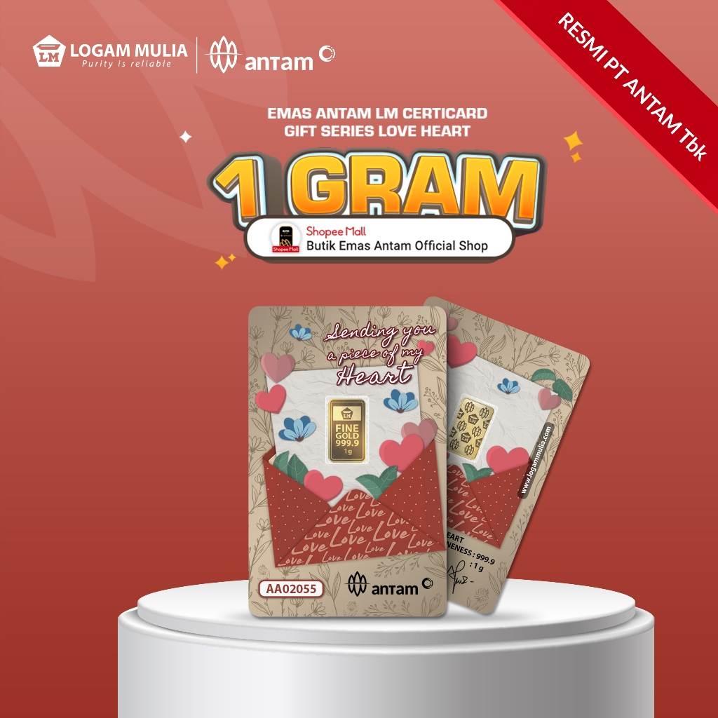 Jual Emas Antam LM Gift Series Love Heart - 1 gr | Shopee Indonesia