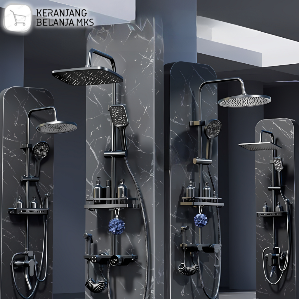 Jual Shower Full Set Kamar Mandi Bathroom Faucet Bathtub Mixer 3 Way ...