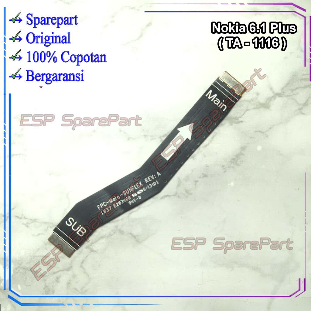 Jual Nokia 6.1 Plus TA-1116 Fleksibel flexible penghubung mesin ui board copotan | Shopee Indonesia