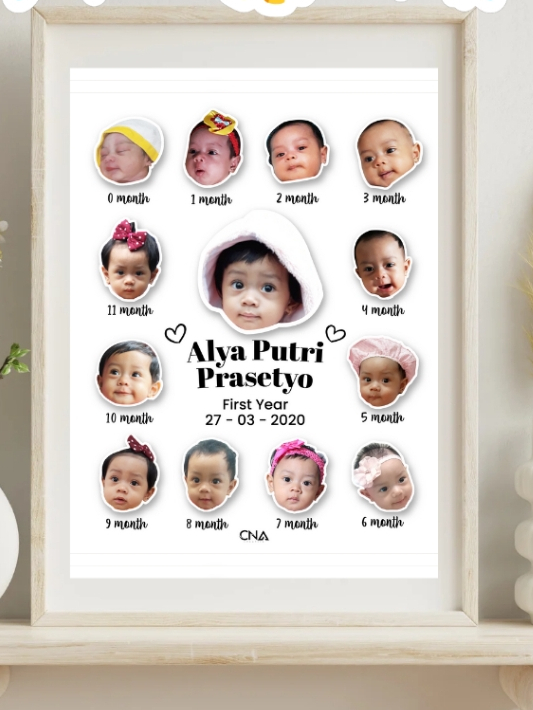 Jual Pigura Frame 3D | 20 x 30 | Bingkai Foto Bayi Aesthetic | Shopee ...