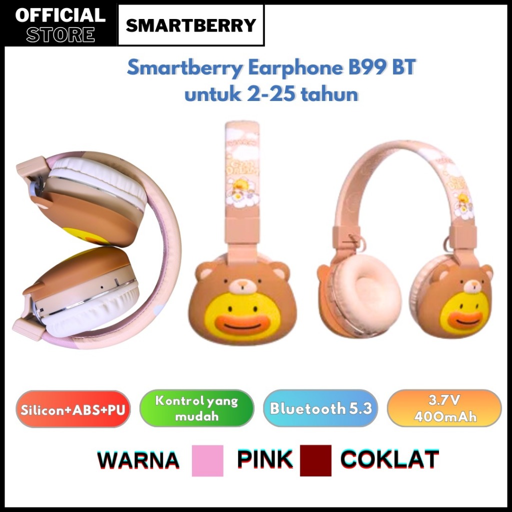 Jual Headphone smartberry 98BT, Bluetooth V5.3,Waterproof IPX-4,SUPER ...