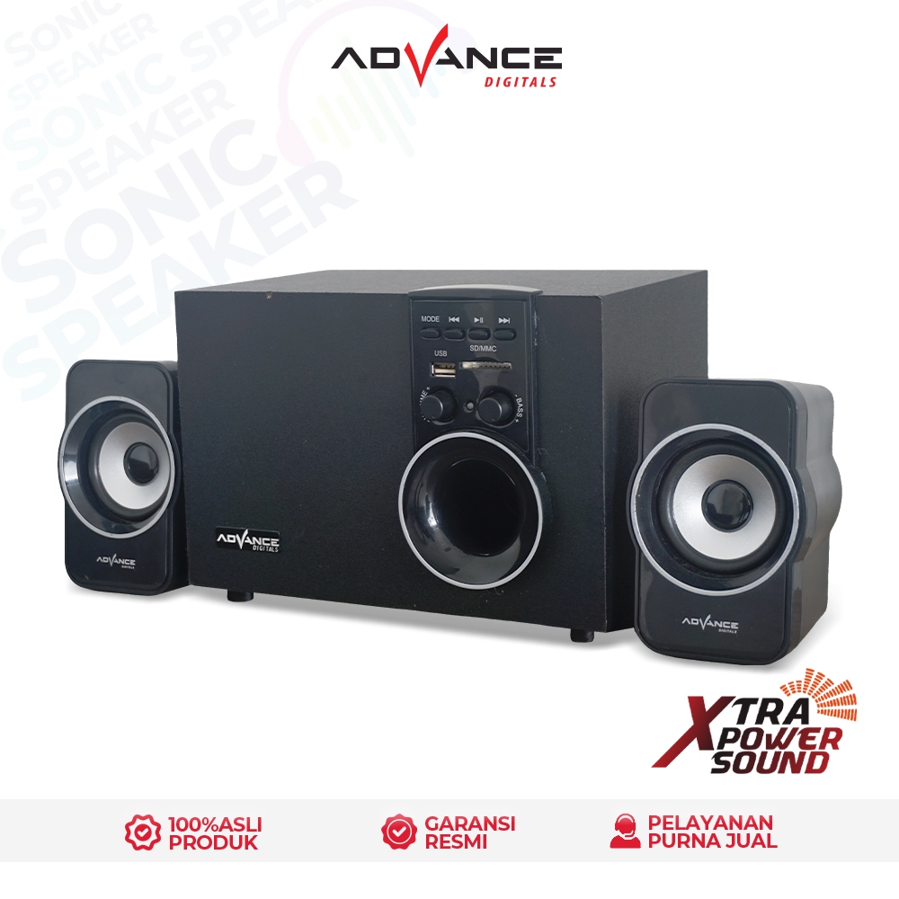 Jual Advance M180BT Speaker Aktif Portable Bluetooth Subwoofer + Satellite Super Bass Wooden ...