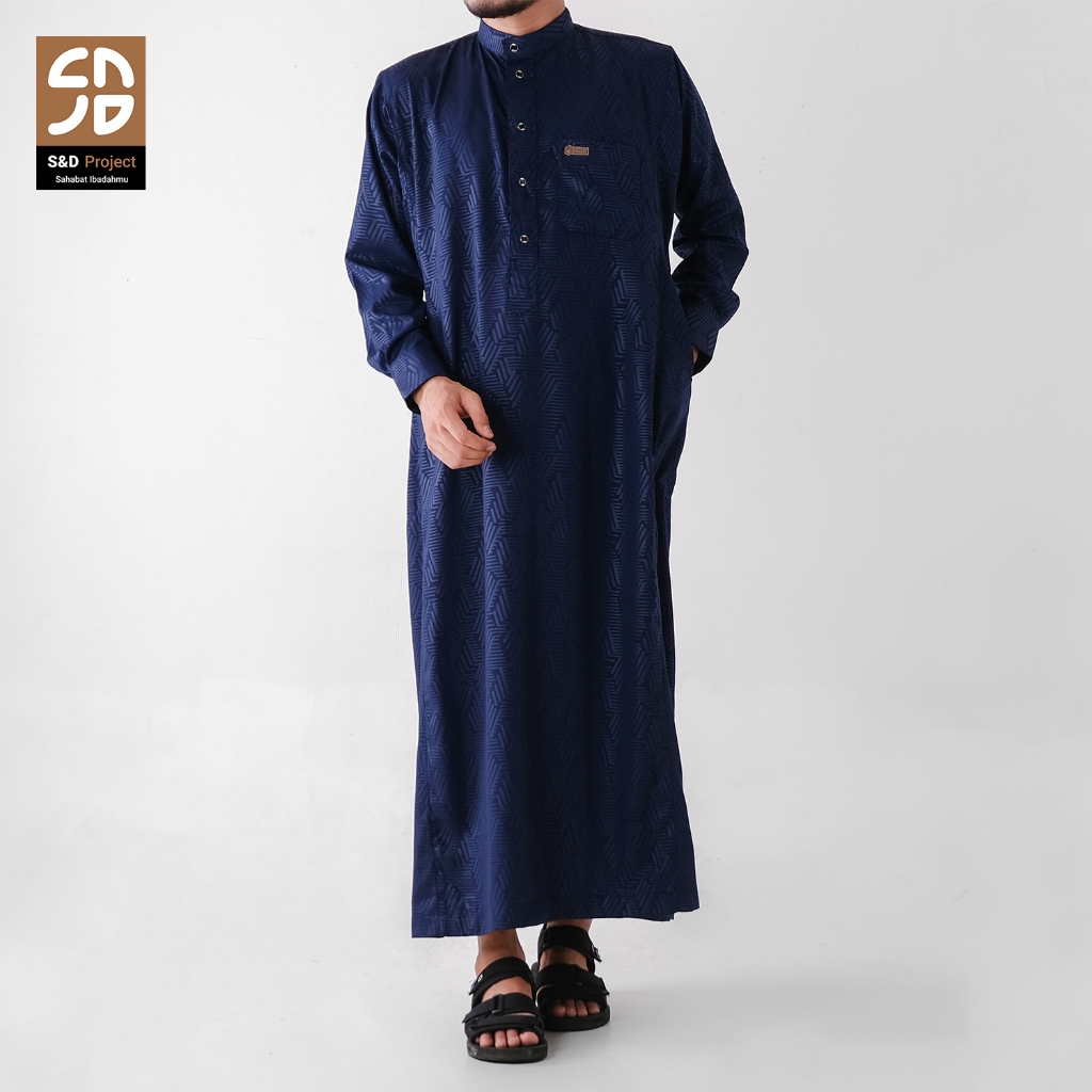 Jual S&D Project Gamis Jubah Pria Bahan Wolfis Embos Motif Jumbo Lengan ...