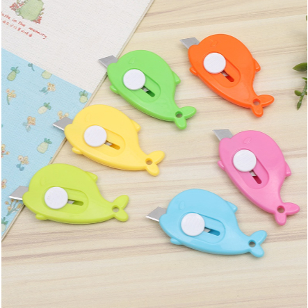 Jual PISAU CUTTER MINI MOTIF DOLPHIN / CUTTER MINI MODEL DOLPHIN ...