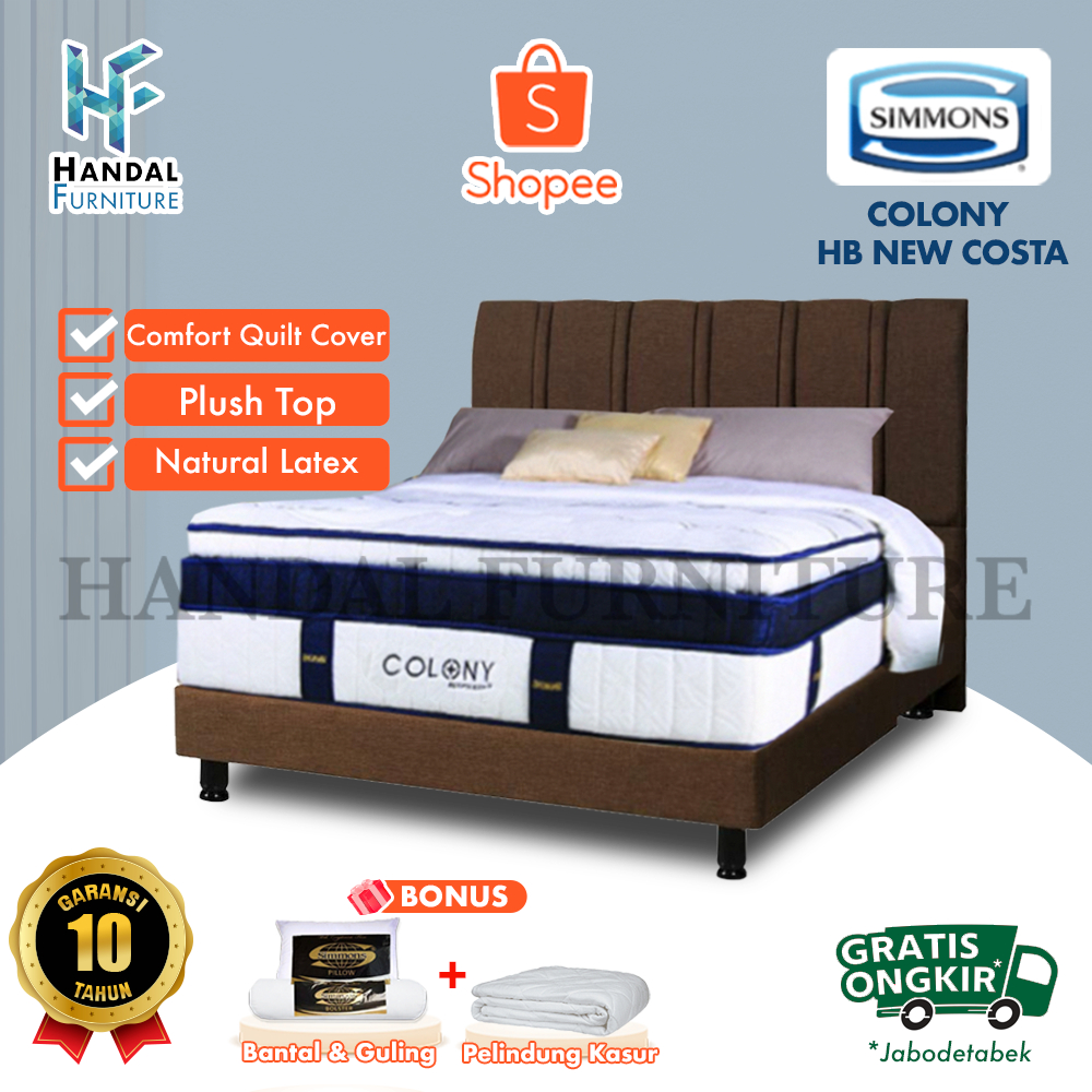 Jual Simmons Set Kasur Spring Bed Colony | Shopee Indonesia