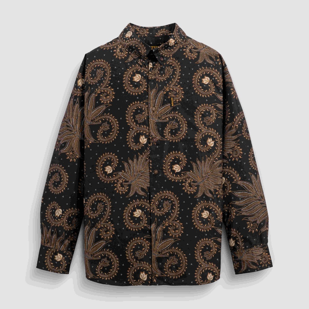 Jual Guten Inc Kemeja Batik Slimfit Pria Batik Gibran Coklat Kompilasi ...
