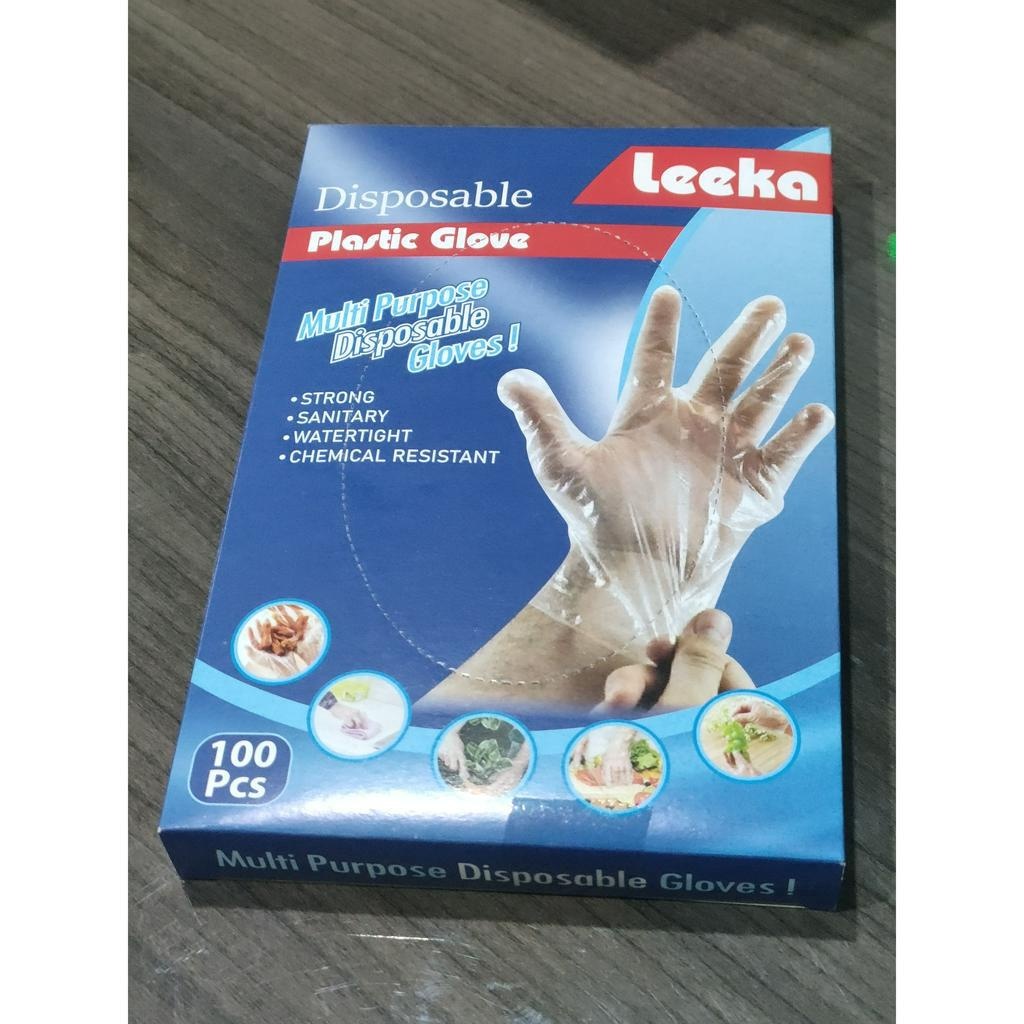 Jual Sarung Tangan Plastik Leeka 100pcs | Shopee Indonesia