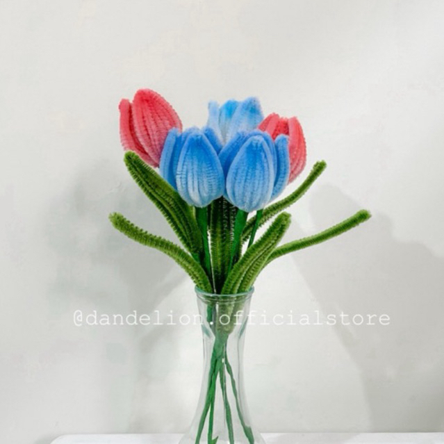 Jual Bunga tulip kawat bulu bijian isian buket | bunga kawat bulu jadi ...