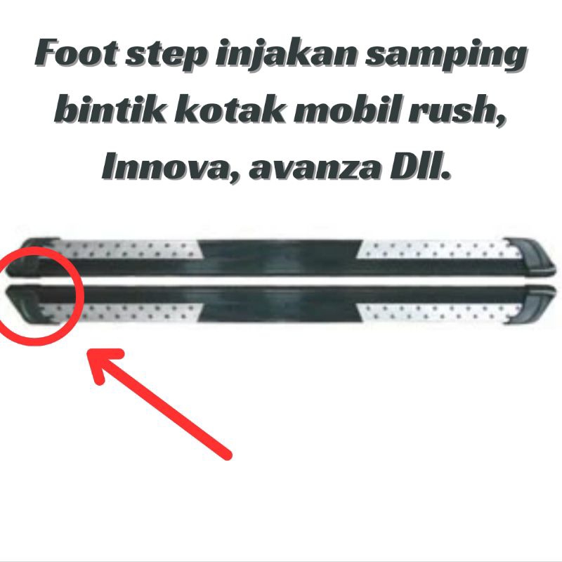 Jual Foot step Injakan samping Model bintik kotak Rush, Innova, Avanza ...