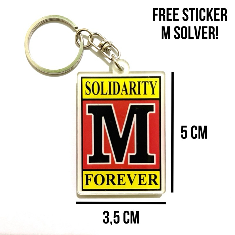 Jual Gantungan Kunci M Solidarity Forever Ganci M Solver Akrilik Teknik ...