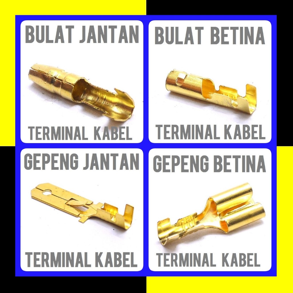 Jual SKUN TERMINAL kabel jantan betina scun bulat gepeng male female ...