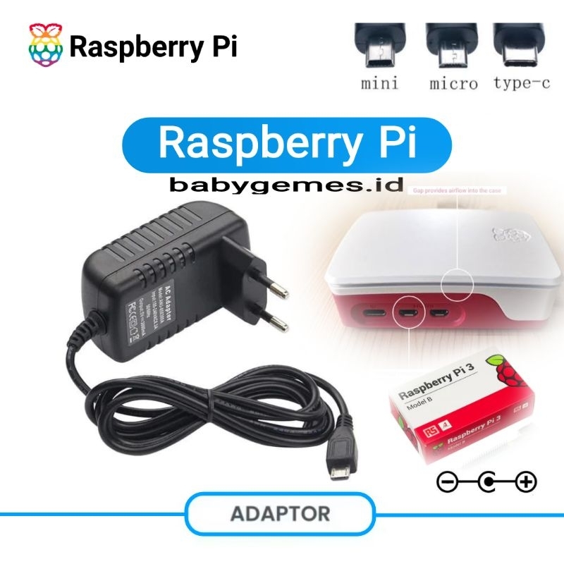 Jual Adaptor charger Raspberry PI USB Type C - 15W Adapter 5V 3A Power ...