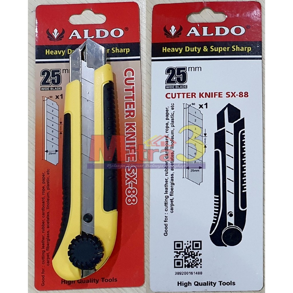 Jual Pisau Cutter Besar ALDO Heavy Duty Super Sharp 25mm JUMBO Sangat ...