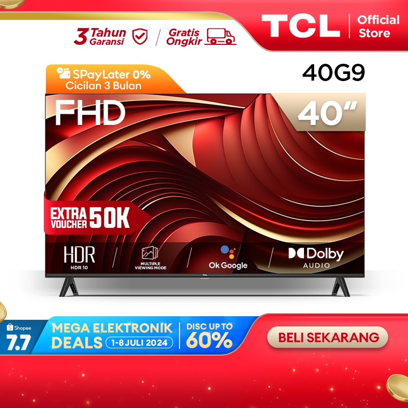 Jual [Flash Sale] TCL 40 Inch Google TV - FHD - Dolby Audio - Google ...