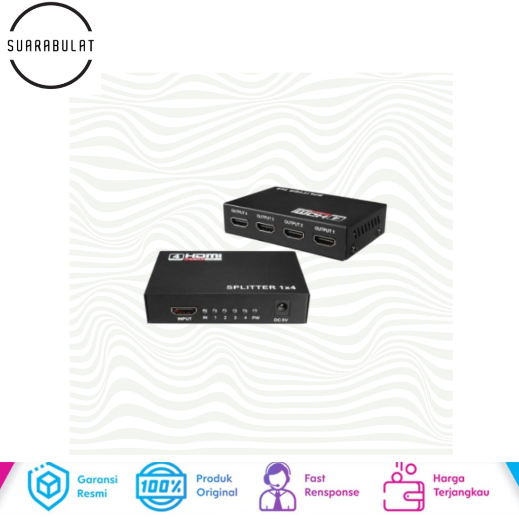 Jual HDMI Splitter 2 port 4 Port 8 port HDMI Splitter Port Hub Split ...