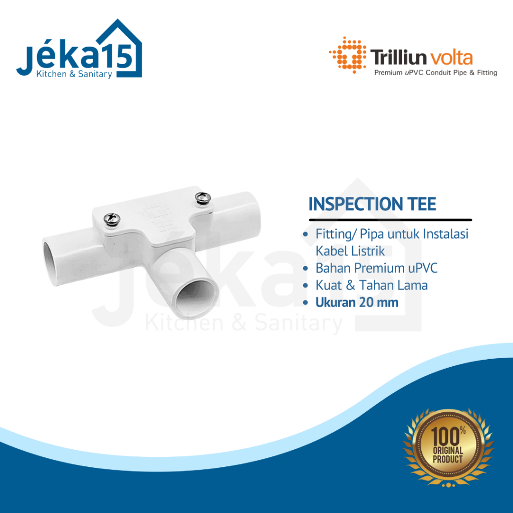 Jual TRILLIUNVOLTA INSPECTION TEE | FITTING PIPA UPVC CONDULT | Shopee ...