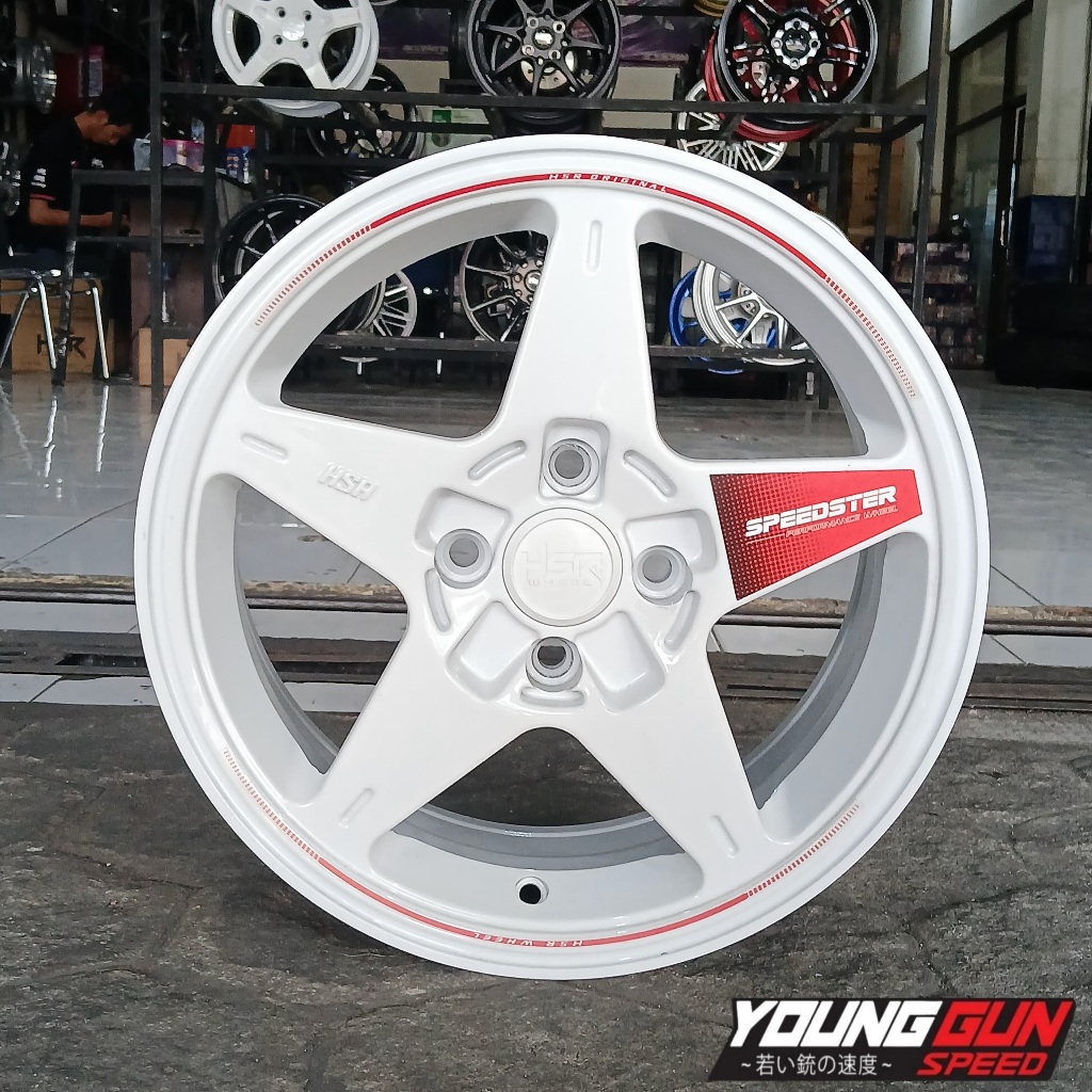 Jual Velg Original HSR R15 Type Speedster White Pelek Racing Ring 15 Mobil Jazz Estilo Vios ...