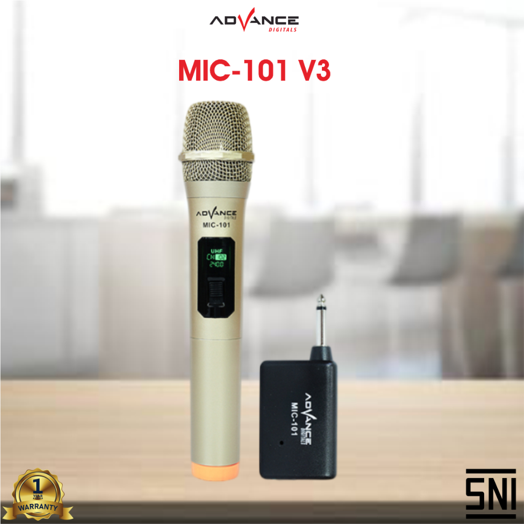 Jual [NEW!!!] Advance MIC-101 V3 Personal Microphone Wireless Garansi Resmi 1 Tahun | Shopee ...