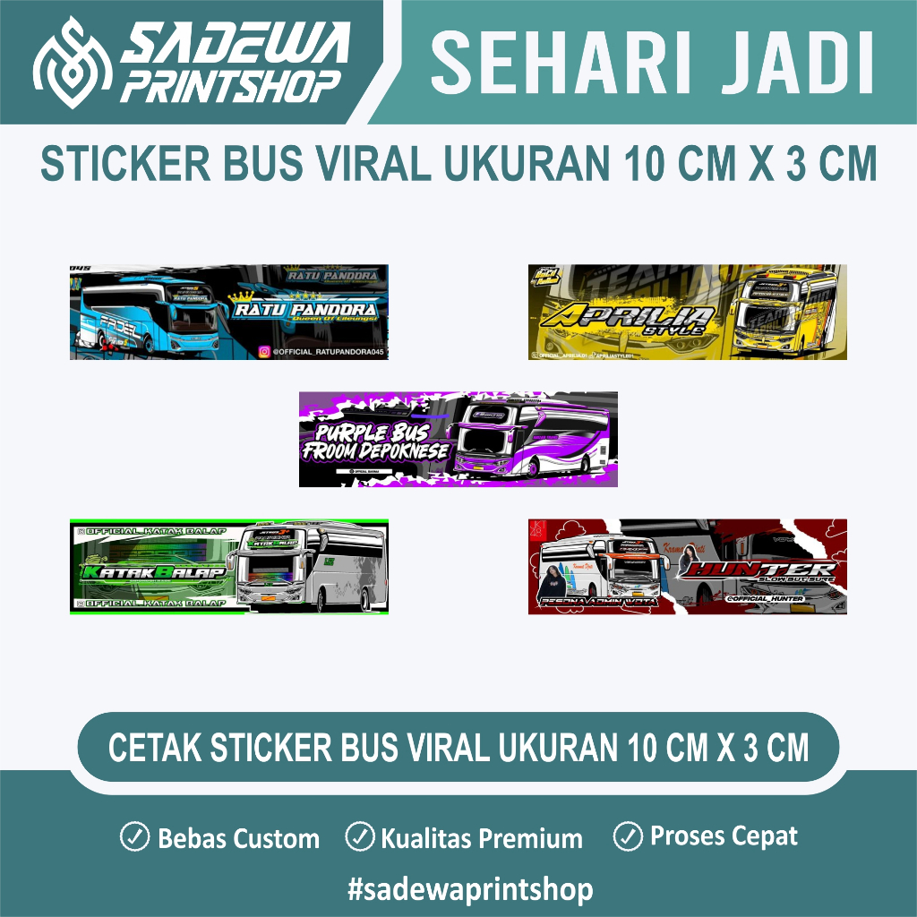 Jual STIKER BUS BASURI PANJANG | STIKER BUS TELOLET PANJANG UKURAN 10 X ...