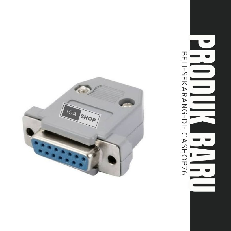 Jual COVER DB15 / CON SOLDER DB15 FEMALE 2 BARIS WITH COVER | Shopee ...