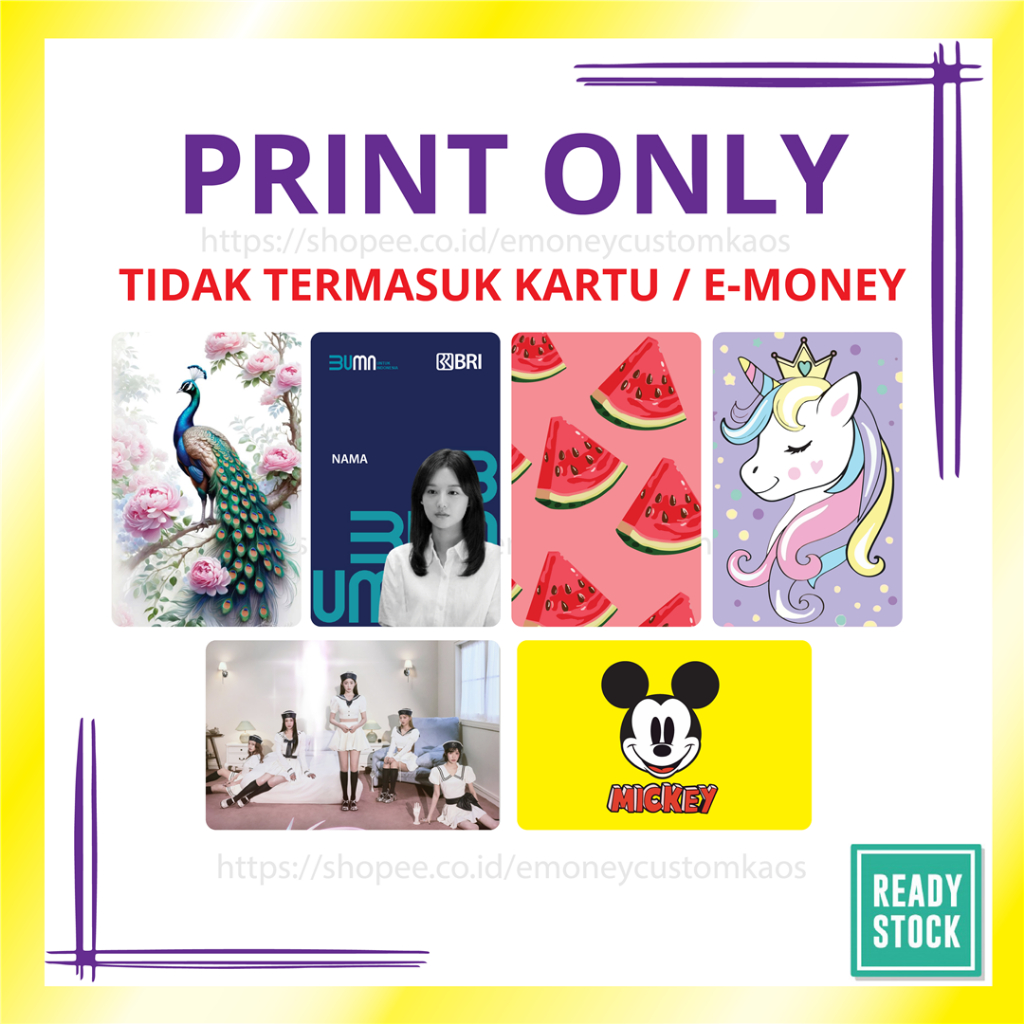 Jual PRINT ONLY PVC / ID CARD / KARTU ANGGOTA / EMONEY / KARTU PARKIR ...