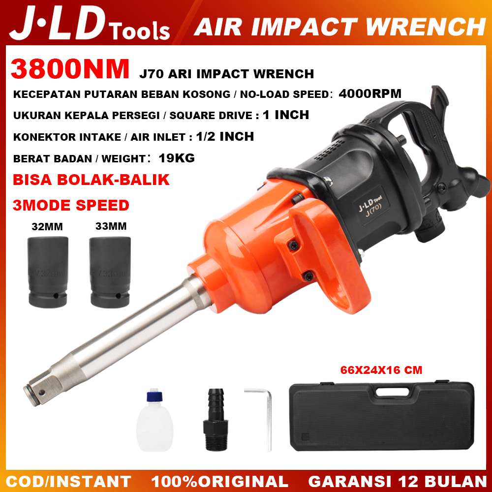 Jual JLD 3800NM Air impact Wrench J70 1inch Mesin Impact Wrench Alat ...
