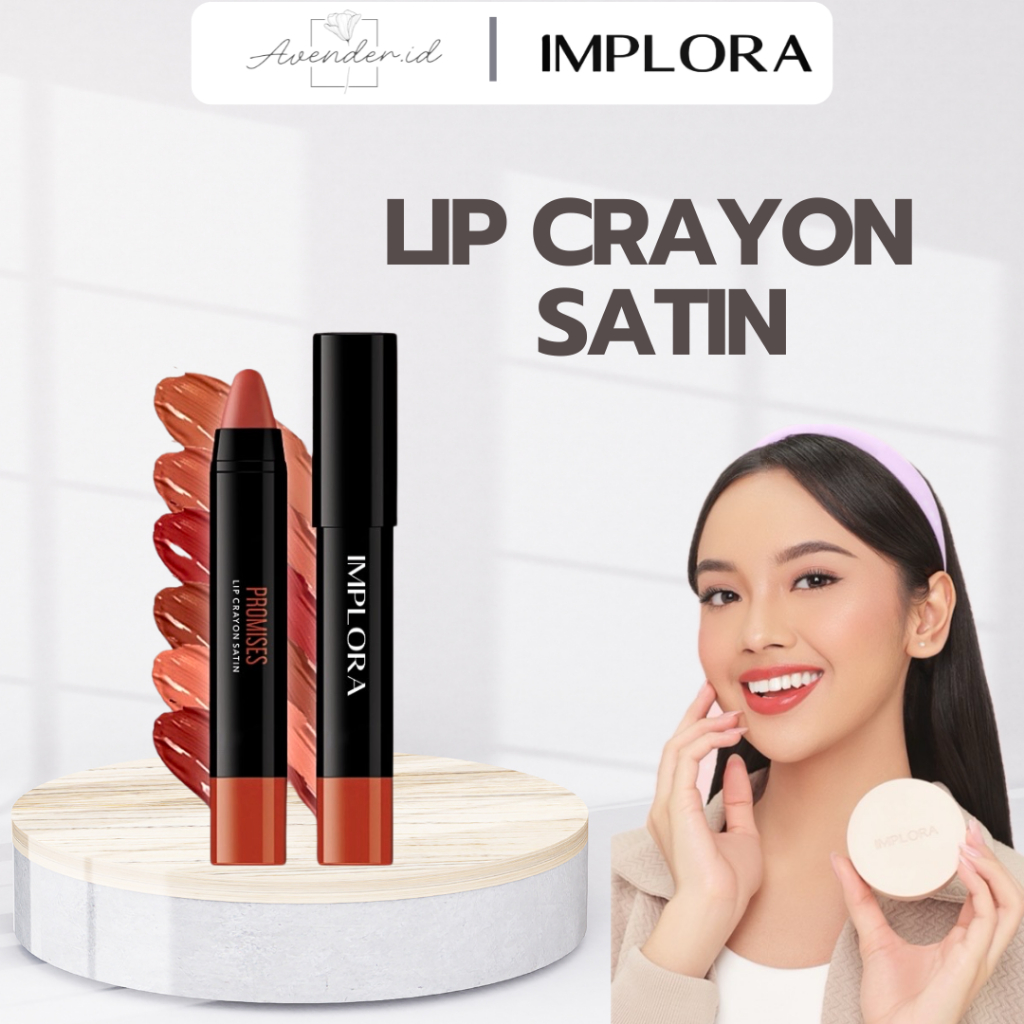 Jual (GET 1 GIFT) IMPLORA Lip Crayon Satin Lipstick Lip Cream, lip ...