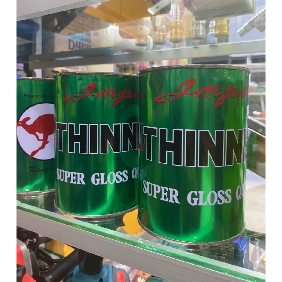 Jual Thinner Impala 1 Liter / Tiner Kaleng Hijau Cat / Paint Body ...