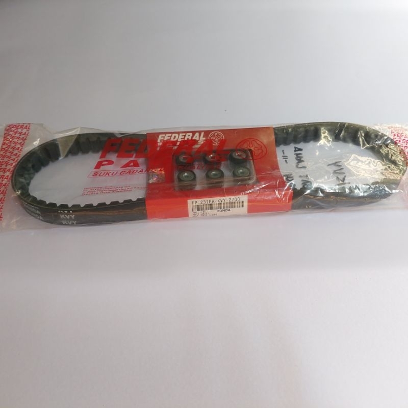 Jual Paket Van Belt + Roller 1set ( KVY ) Honda Beat, Scoopy, Spacy ...