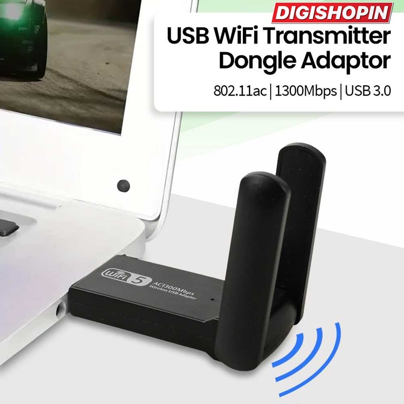Jual USB Router Wifi Adapter 1300Mbps Portable 360 3rd Gen USB Wireless ...