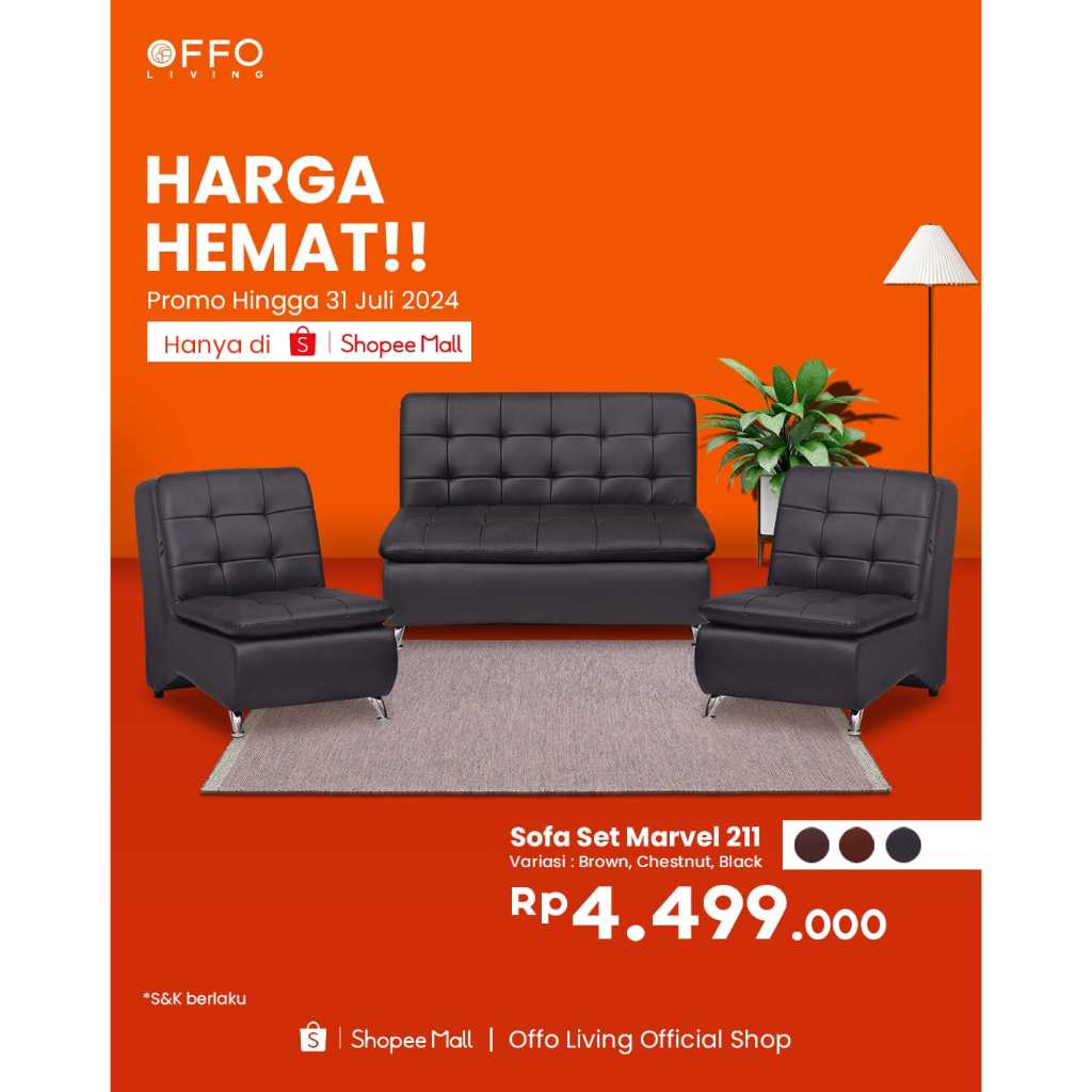 Jual Offo Living - Set Sofa Tamu - 211 Seater - Sofa Marvel - Sofa ...