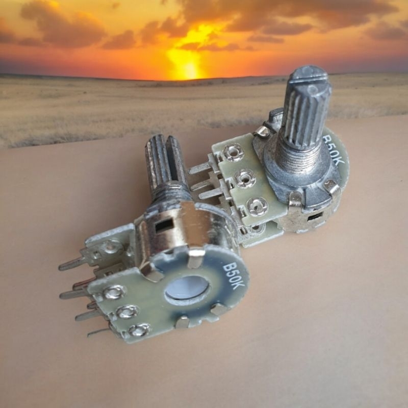 Jual POTENSIO STEREO MAX 50K 100K PCB FIBER | Shopee Indonesia